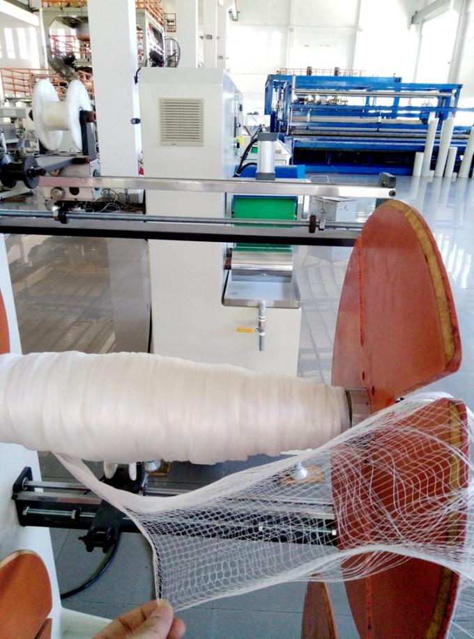 Plastic Net Extrusion Line , PE Net Knitting Machine 35kg/Hr Capacity